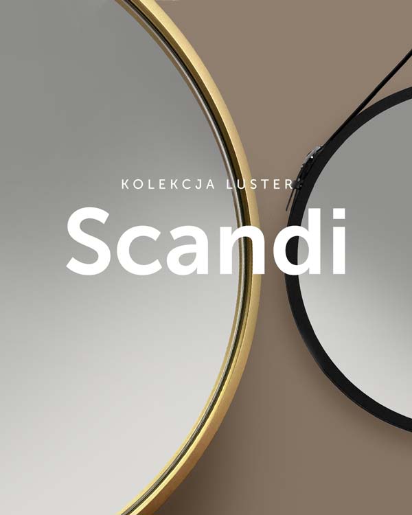 Lustro Scandi Belt złote na skórzanym pasku | GieraDesign